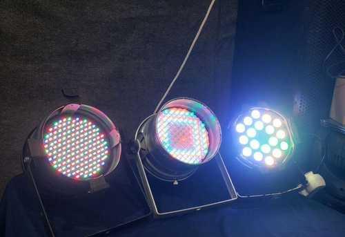 3 прожектора LED par