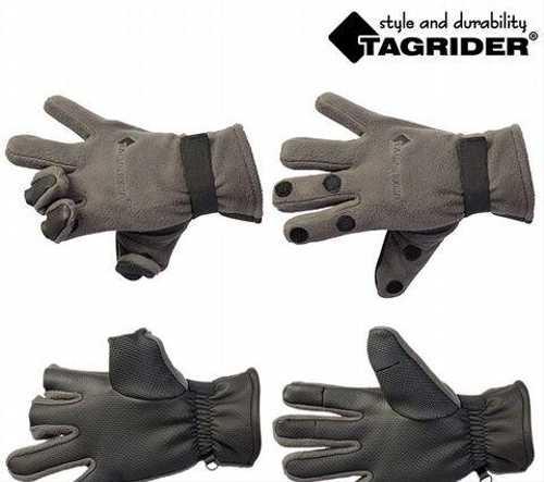 Перчатки Tagrider неопрен-флис 3 откидных пальца