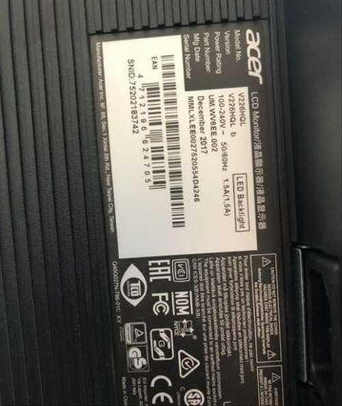 Монитор Acer v226hql 21.5"