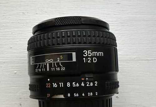Объектив Nikon 35 mm 1:2 D с нюансом