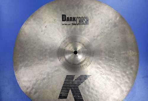 Барабанная тарелка Zildjian K Dark Thin Crash