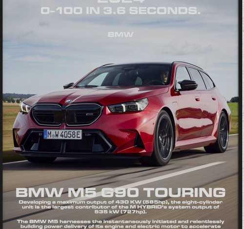 Постер с BMW M5 G90 Touring