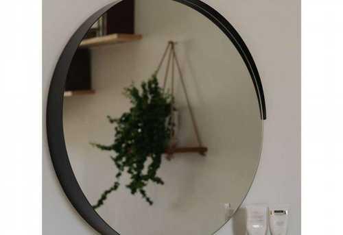 Зеркало для ванной круглое с полочкой
