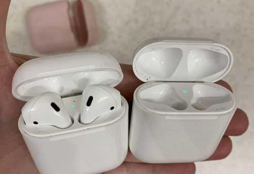 Apple AirPods с кейсом + доп.кейс