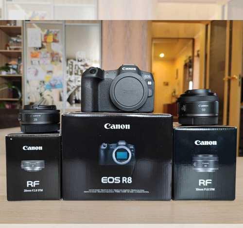 Canon eos r8 комплект с 2 объективами