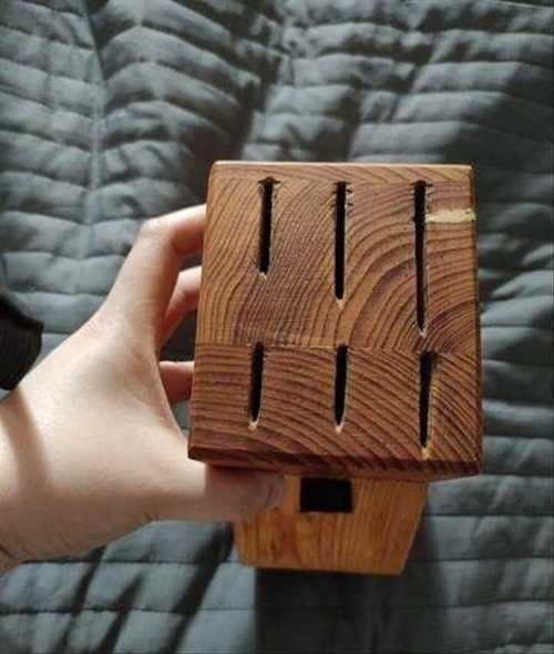 Подставка для 6 ножей деревянная
