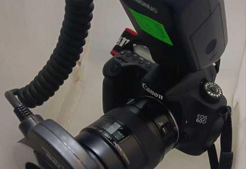 Фотоаппарат Canon 60D+Canon 100mmF 2,8+Yongnuo 14