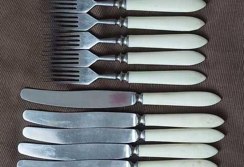 Ножи и вилки с бакелитовыми ручками СССР