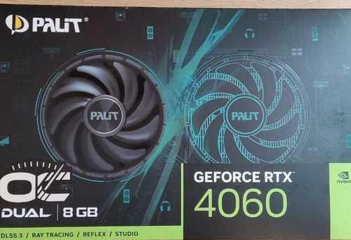 Видеокарта Palit GeForce RTX 4060 dual OC новая