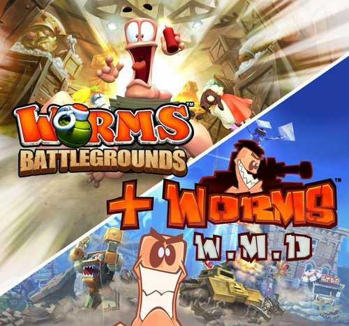 Worms Battlegrounds + Worms W.M.D PS4/PS5 RU