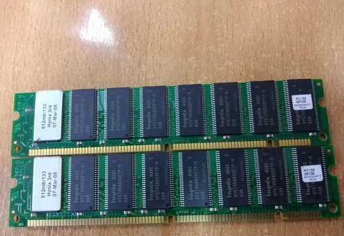Память PC-133 512mb и DDR 400 1GB