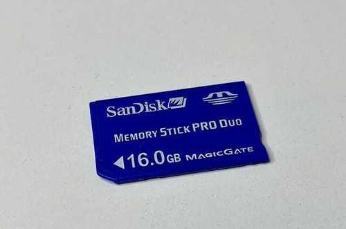 Memory Stick Pro Duo 16GB (Magic Gate, SanDisk)