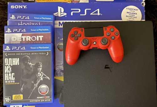 Sony PlayStation 4 slim 1TB CUH-2208B + 3 игры