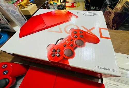 PlayStation 2 Slim (scph-90000) “Cinnabar Red”