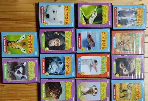 DVD диски и журналы к ним для детей про животных