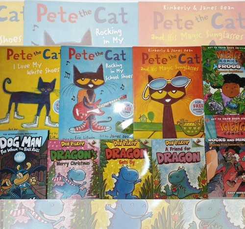 Pete the Cat, Dragon, Science comics, Dog man