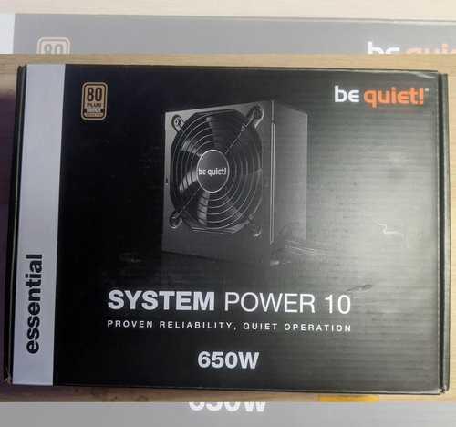 Блок питания be quiet system power 10 650w