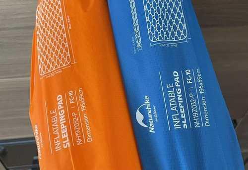 Надувной коврик Naturehike новый - синий/оранжевый