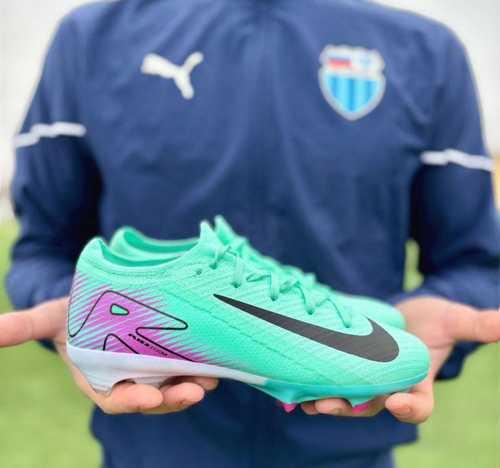 Детские бутсы Nike Mercurial Vapor 16 Turquoise&Pink