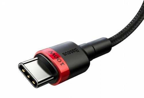 Кабель USB-C baseus Cafule, Type-C - Type-C, 5A, 1