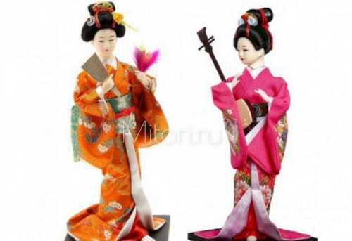 Японская кукла Гейша в кимоно 30 см