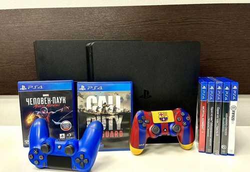 Sony ps4 fat slim pro на 500гб с 400+ играми