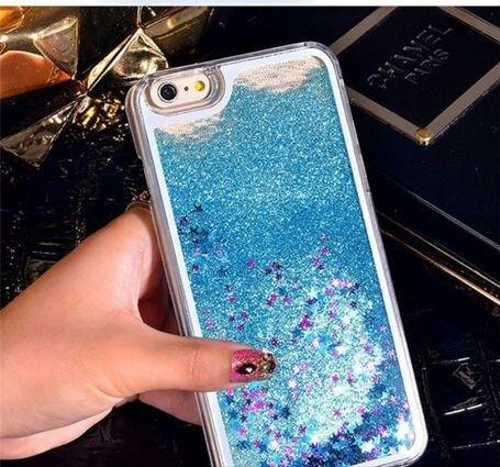 Чехол для iPhone 6 6S с жидкими блестками