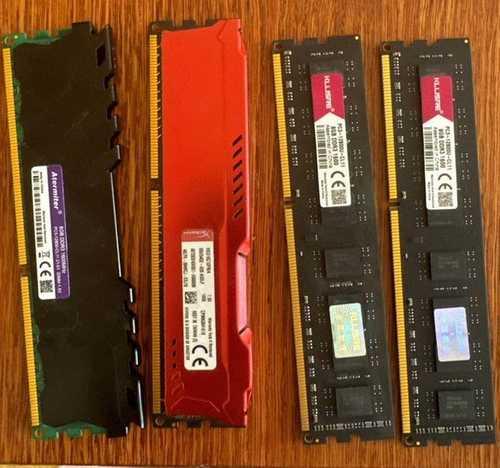 4 плашки оперативная память ddr3 8gb