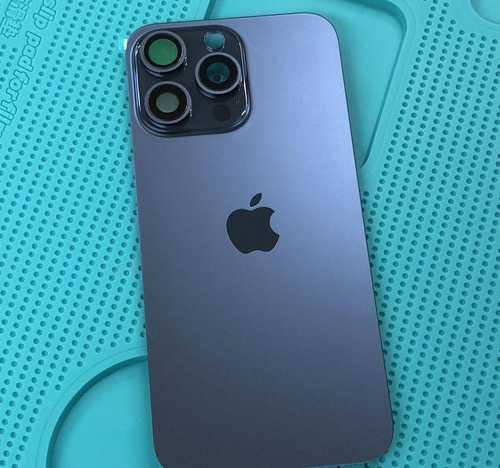 Заднее стекло iPhone 15 Pro Max синий