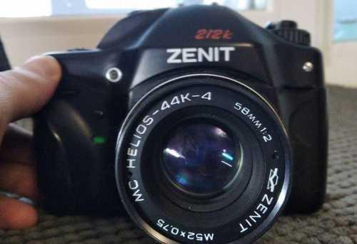 Пленочный фотоаппарат Zenit 212k + Helios 44k-4