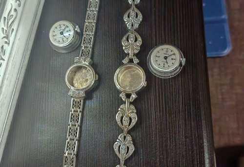 Часы серебро наручные женские