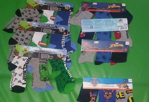 Носки spyderman,paw patrol,minecraft
