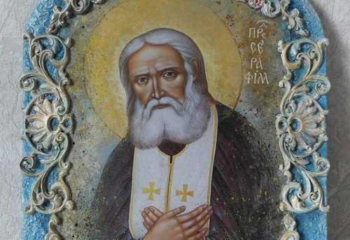 Икона авторская Преподобный Серафим, Св. Лука