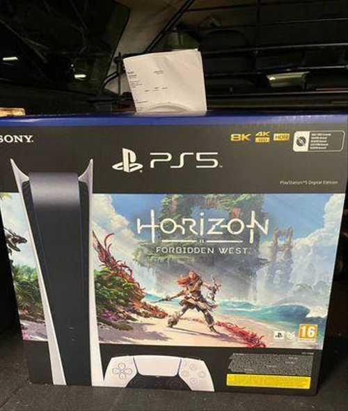 Ps5 без дисковода. Horizon Forbidden West ps5 приставка. Ps5 Digital Edition. Горизонт 5 на плейстейшен. Плейстейшен 5 коробка Горизонт.