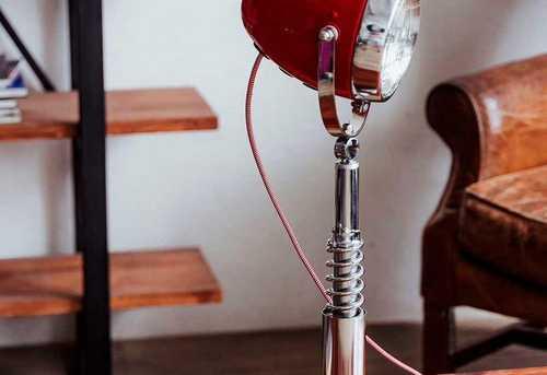 Настольная лофт лампа «MotoSpring Gear Red»