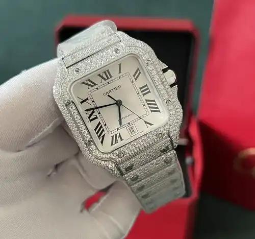 Часы Cartier santos с камнями