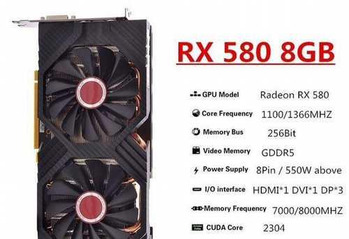 Видеокарта rx 580 8gb xfx 2048sp