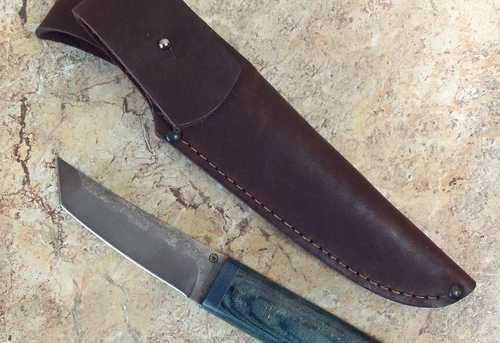 Нож кованый "Ронин-1" х12мф танто микарта