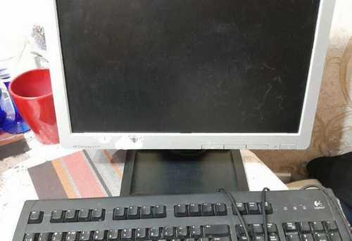 Монитор компьютера Compag HP LE 1711 клавиатура