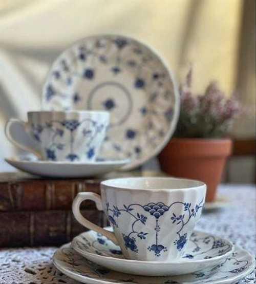 Винтажные чайные пары и тарелки Churchill