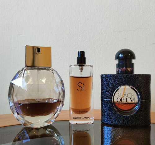 Armani Violet. Armani Si. YSL Black Opium