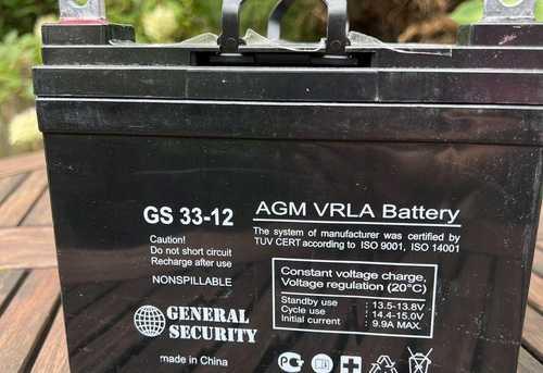 Аккумулятор General Security GS 33-12