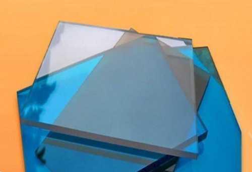 Монолитный поликарбонат 6 мм. голубой