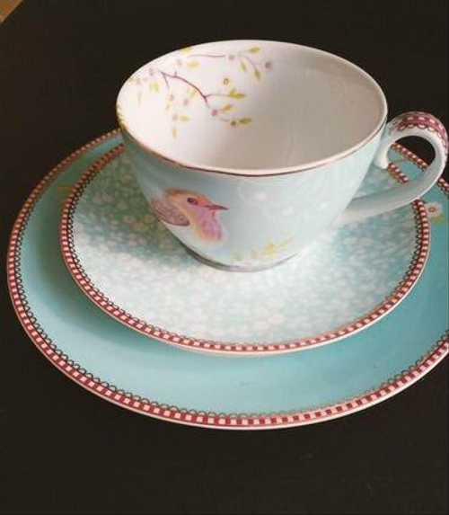 Чайный набор Pip home Чашка блюдце десертная тарел