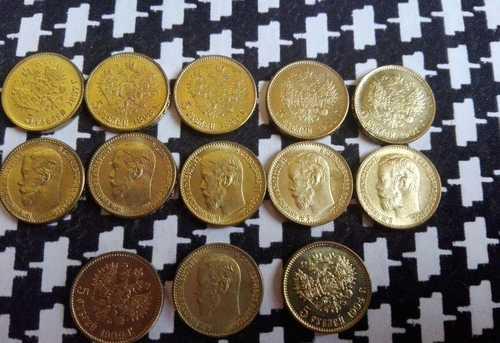 Шикарные копии золотых монет Николая 2