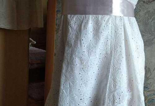 Платье сарафан белый шитье