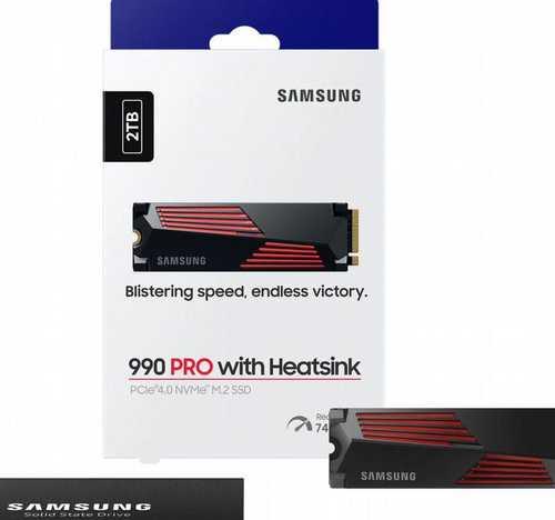 SSD Samsung 990 Pro 2Tb с радиатором, США, новый