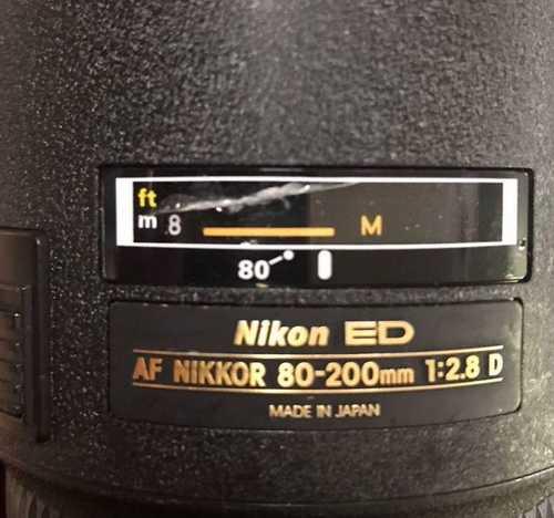 Объектив Nikon 80-200mm f/2.8D ED AF Zoom-Nikkor