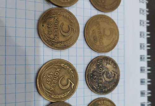 Монеты СССР 3 и 5 копеек