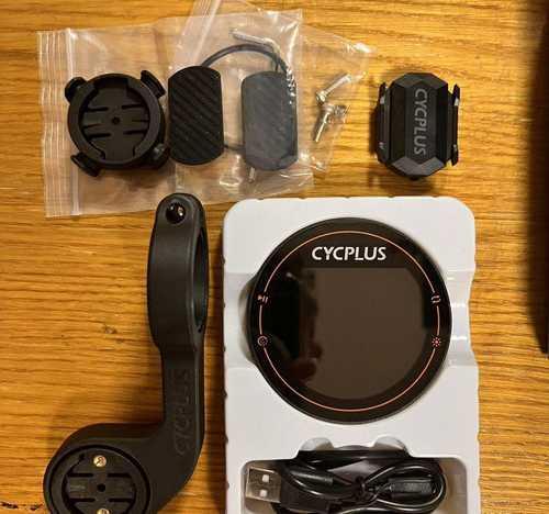 Велокомпьютер cycplus m2 с датчиком и крепежом